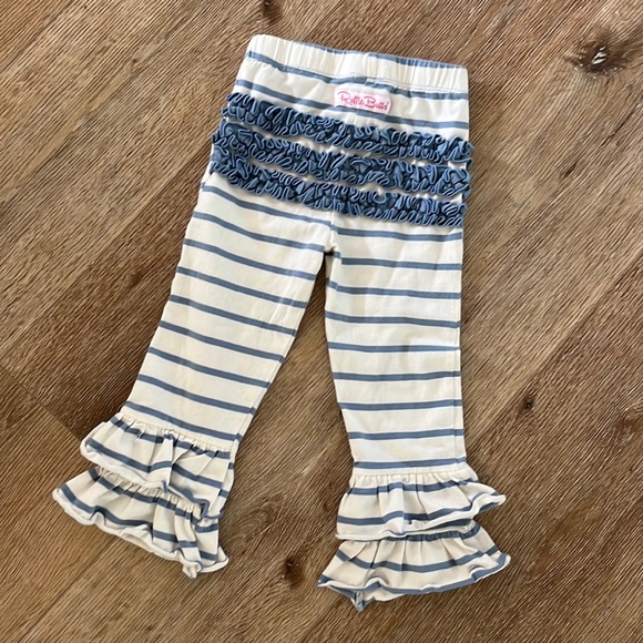Ruffle Butts | Bottoms | Ruffle Butts Everyday 2 Ruffle Blue White Stripe Ruffle Bell Bottom ...